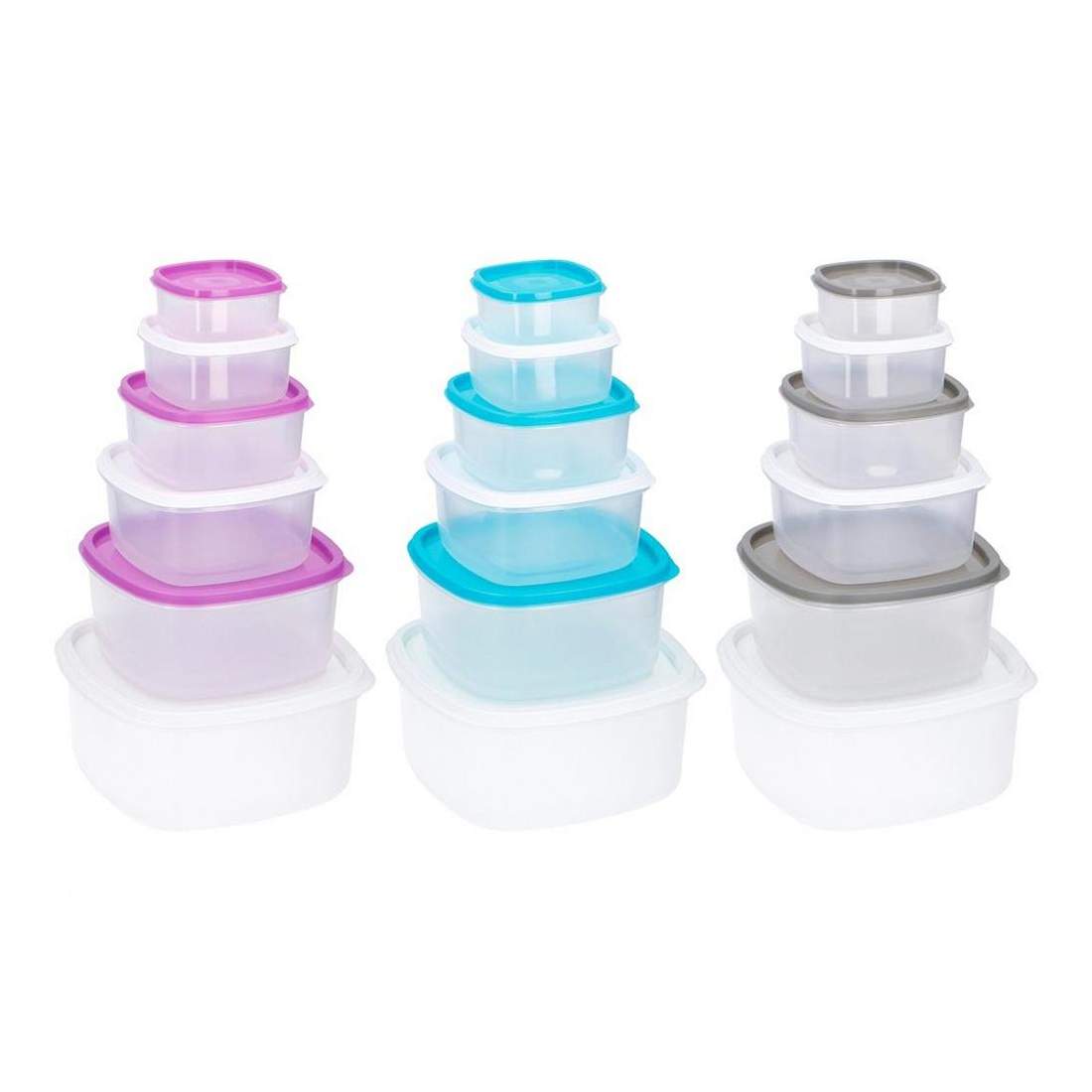 5x Matbokser i forskjellige størrelser - Assorterte farger | eStore