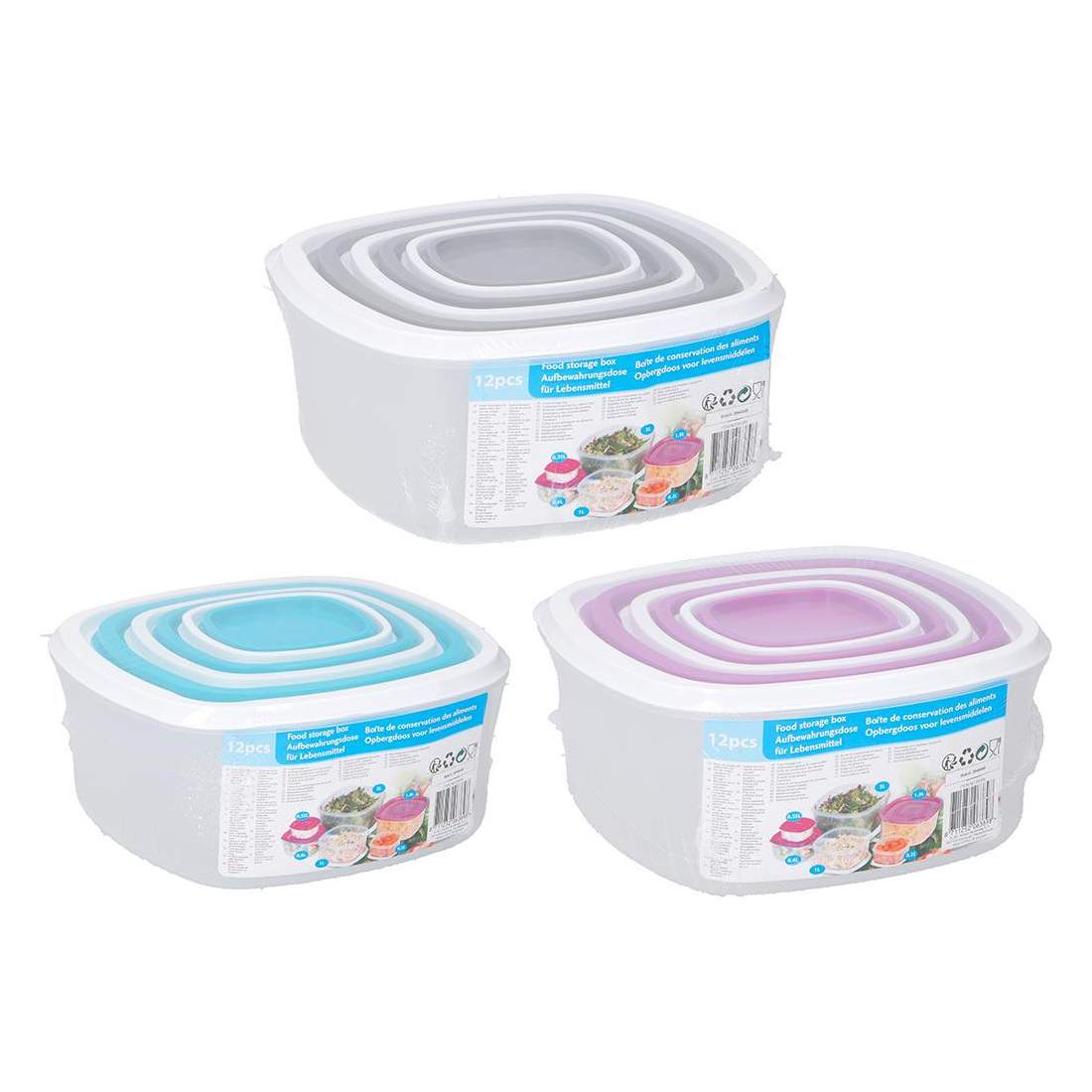 5x Matbokser i forskjellige størrelser - Assorterte farger | eStore