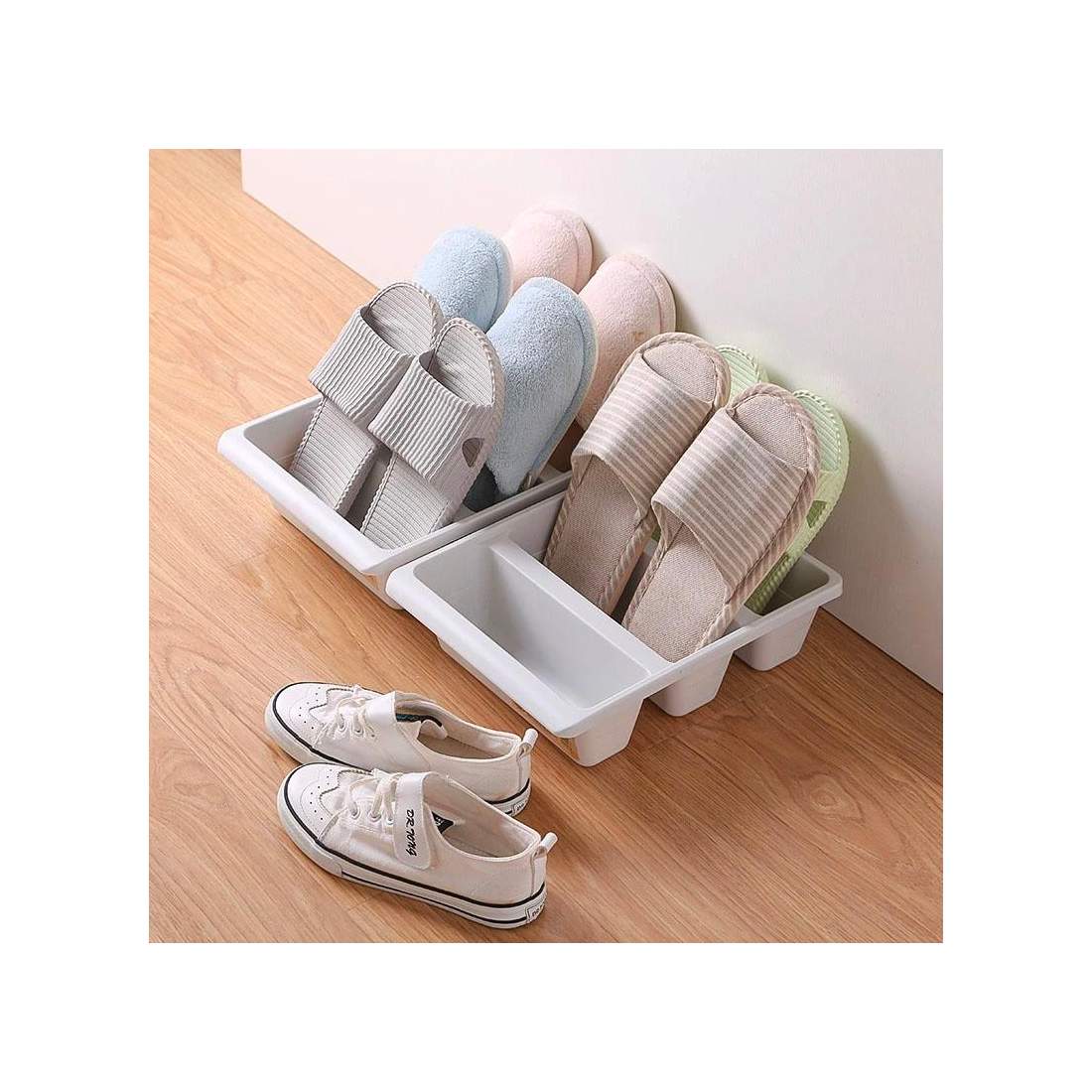 Skooppbevaring for 3 par sko - Grå | eStore
