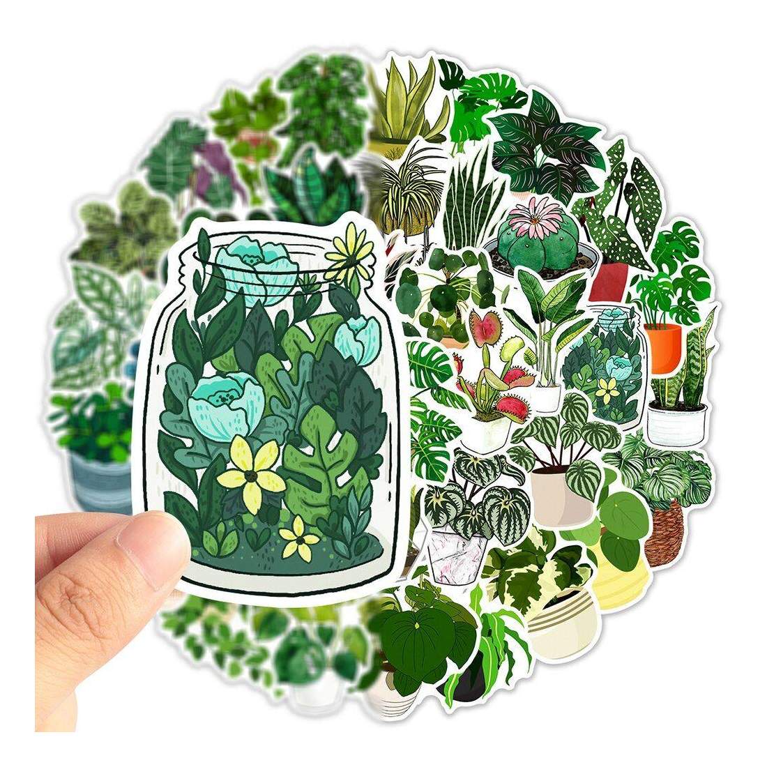 Sett med klistremerker - planter - 50 stk | eStore