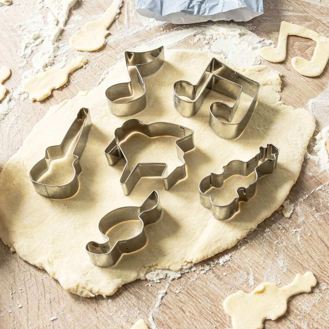 Kakeformer med musikktema 6-pakning | eStore