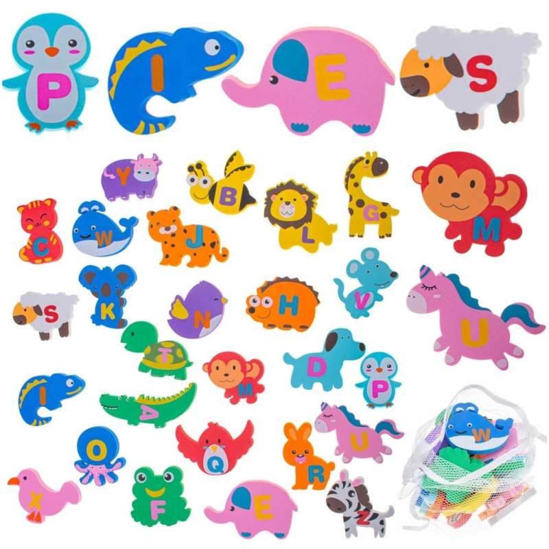 Skumpuslespill for badet - lær bokstaver og dyr | eStore