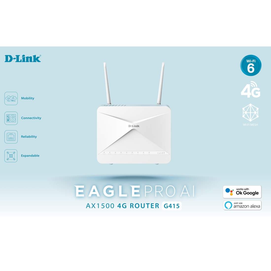 Eagle Pro AI AX1500 Wifi 6 4G smart ruter | eStore
