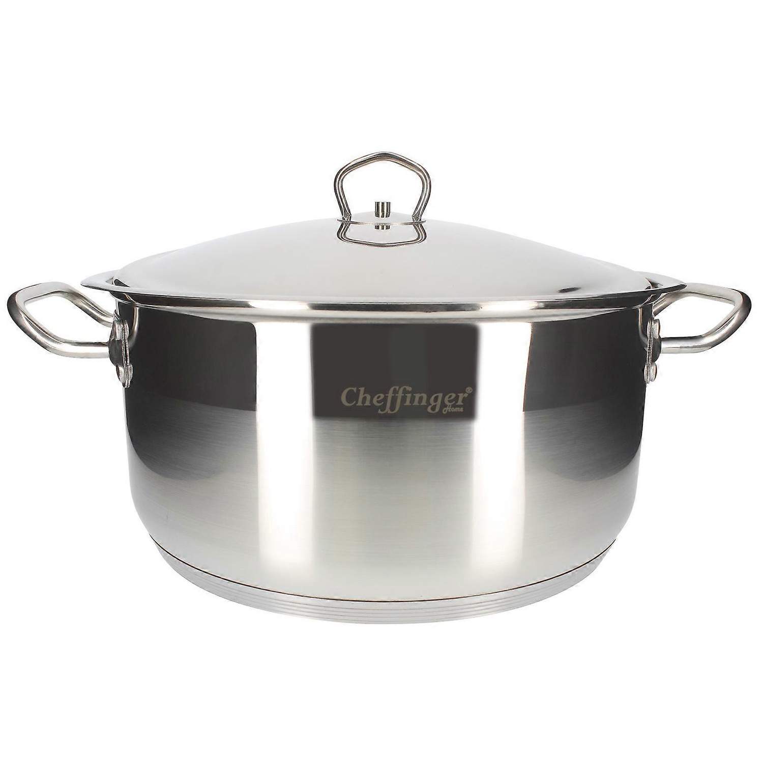 Stor gryte 30 cm med lokk - Rustfritt stål | eStore