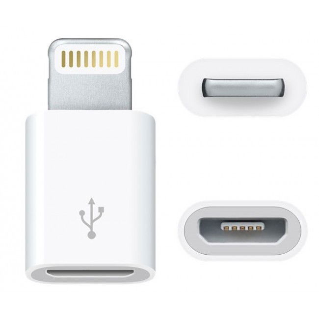 Micro-USB til Lightning Adapter - Hvit | eStore