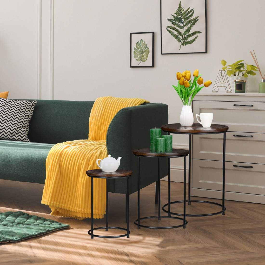 Dekket bord 3 deler i mangotre | eStore