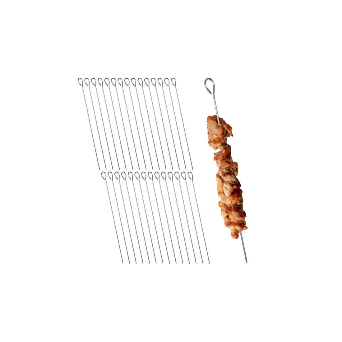 Kebabspyd i rustfritt stål, 30-pakning | eStore
