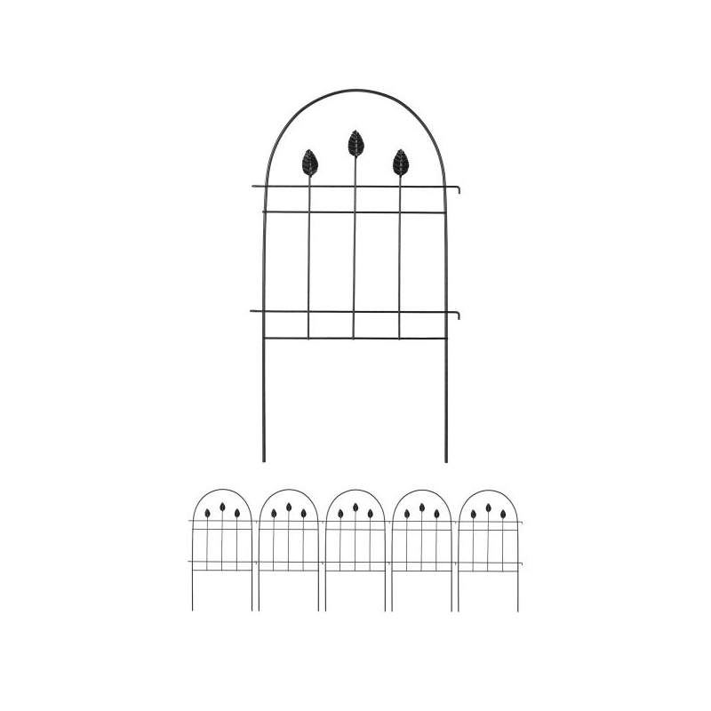 metall blomsterbed gjerde i 6 deler | eStore