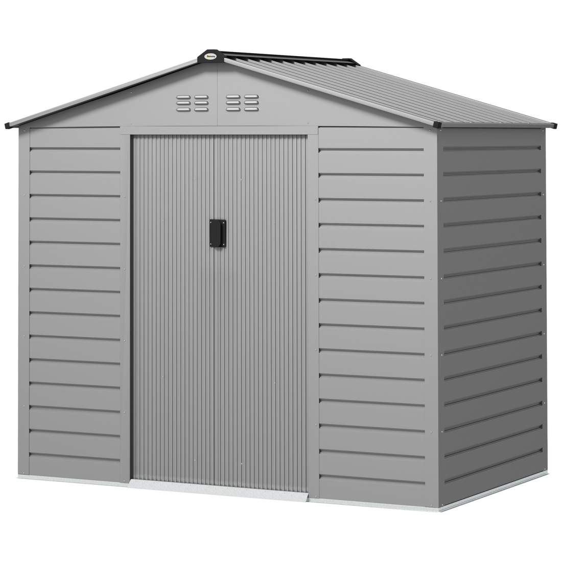 Verktøybod i galvanisert stål 2,43? 213x131x192cm Redskapsbod med g...