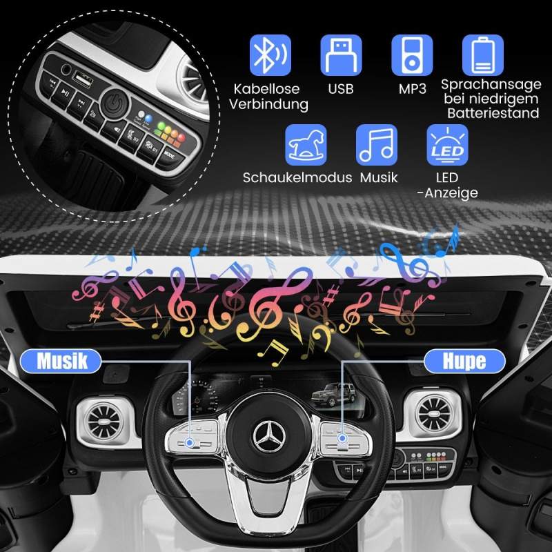 Elbil for barn Mercedes Benz G500 barnebil elektrisk med fjernkontr...