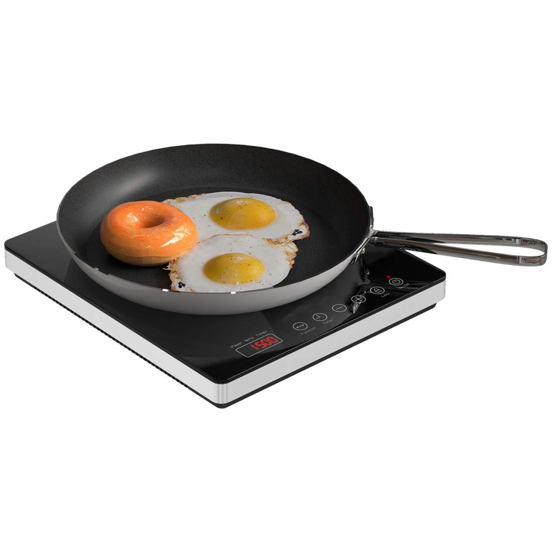 Induksjonstoppplate 1 plate, bærbar induksjonstopp med 10 effekttri...