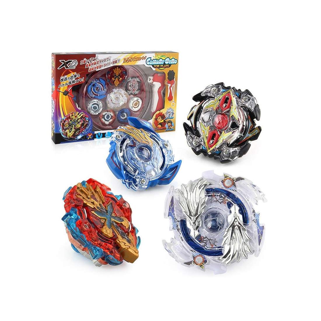 Combat Gyro Top Plate battle set 4-pack - Rød | eStore