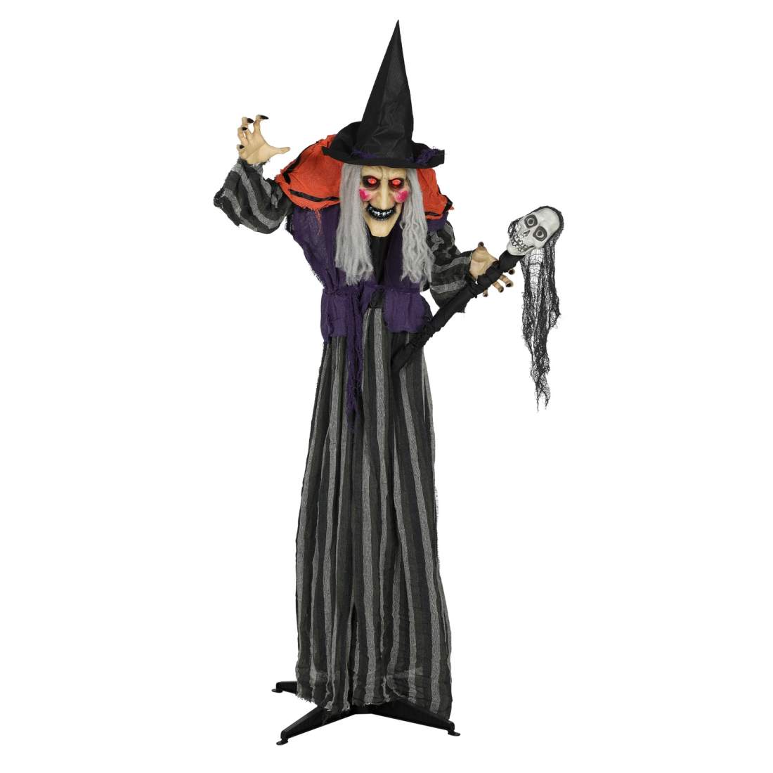 Halloween-heksedekorasjon, 160 cm, LED-lys og lyd | eStore