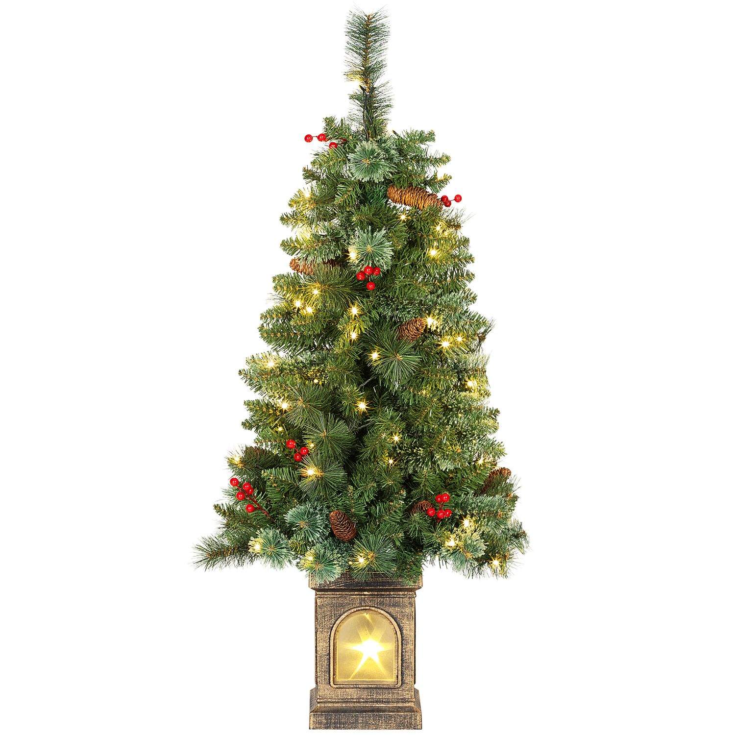 Kunstig juletre, 120 cm, 100 LED-lys, 8 moduser | eStore