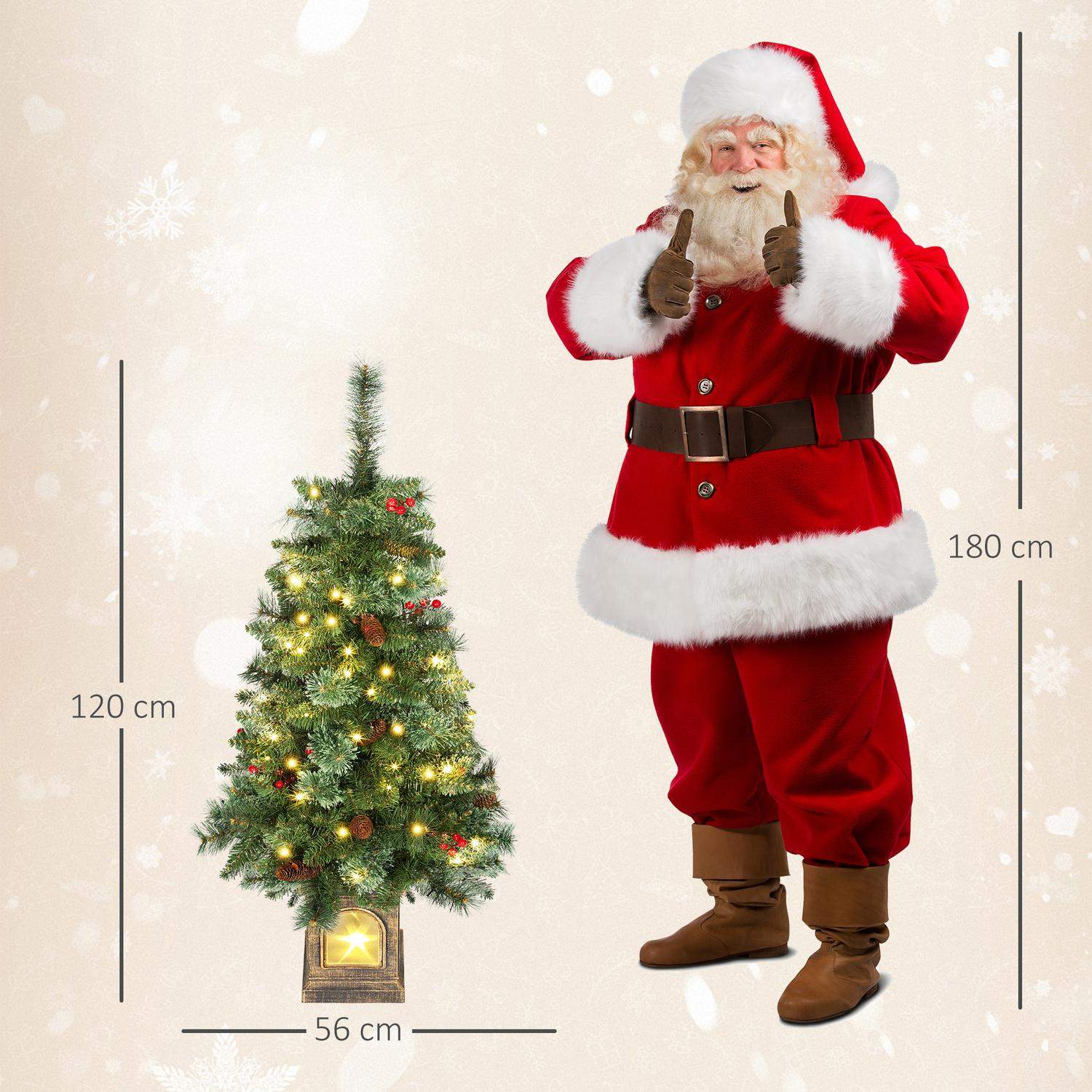 Kunstig juletre, 120 cm, 100 LED-lys, 8 moduser | eStore