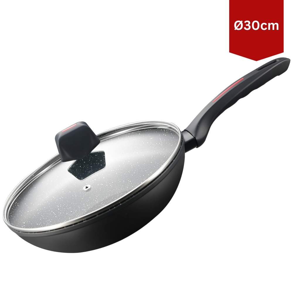 30 cm non-stick marmorwok, kompatibel med induksjon | eStore