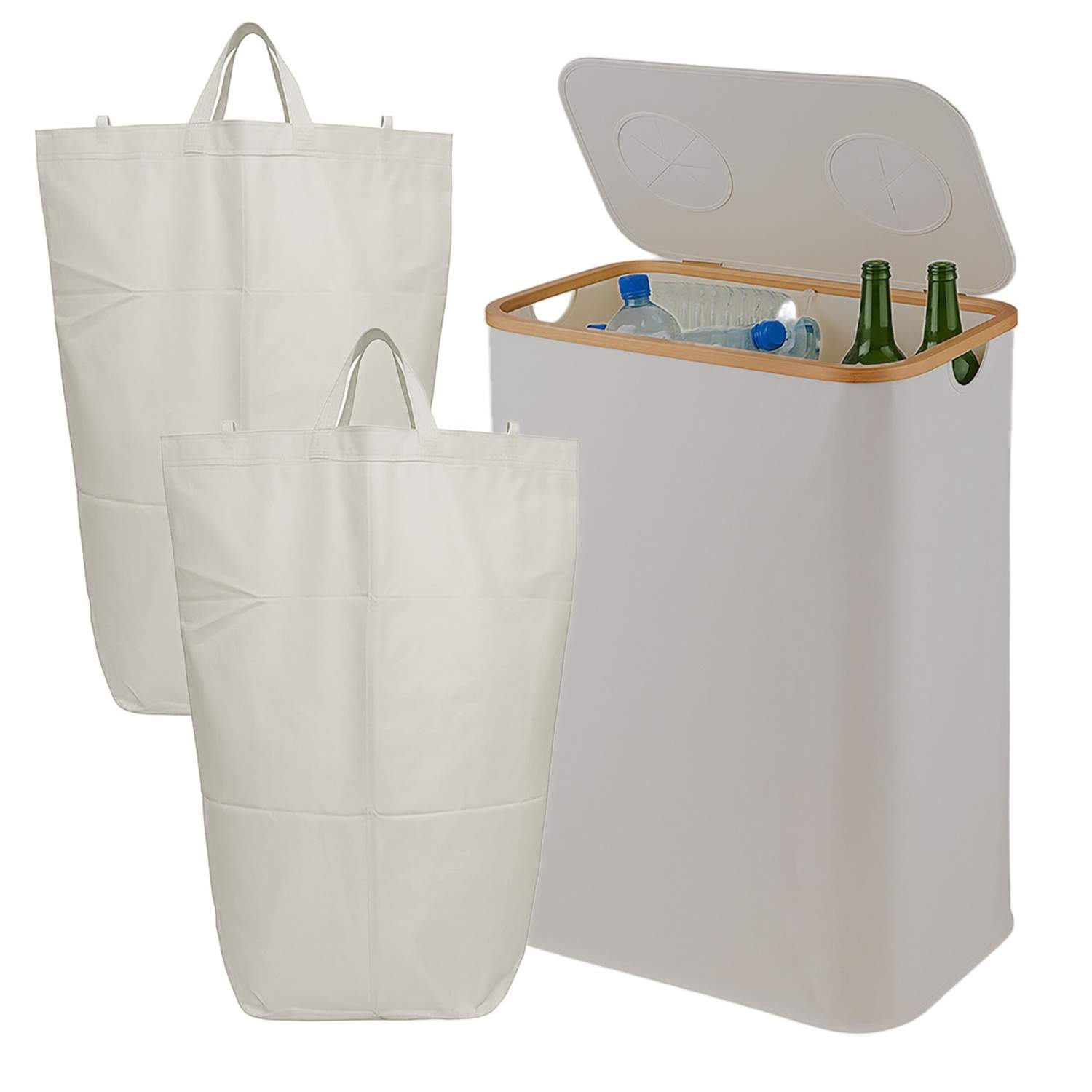 Pantebeholder for resirkulering av flasker – 2 seksjoner, enkel ren...