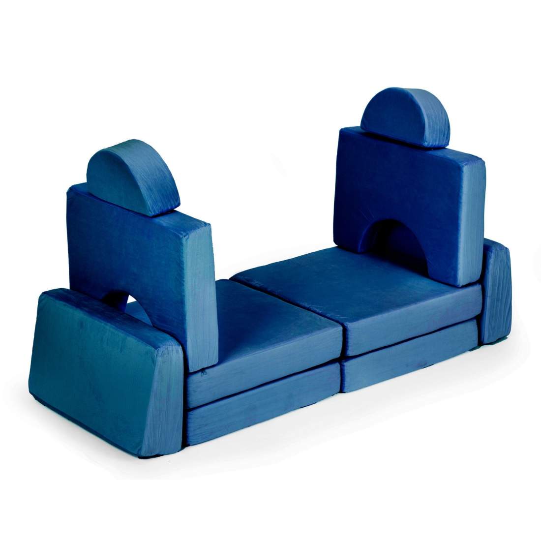 Modulsofa for barn – 10 puter, blå, 2-personers | eStore