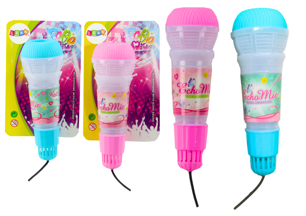 Barnemikrofon med ekkoeffekt, rosa/blå | eStore