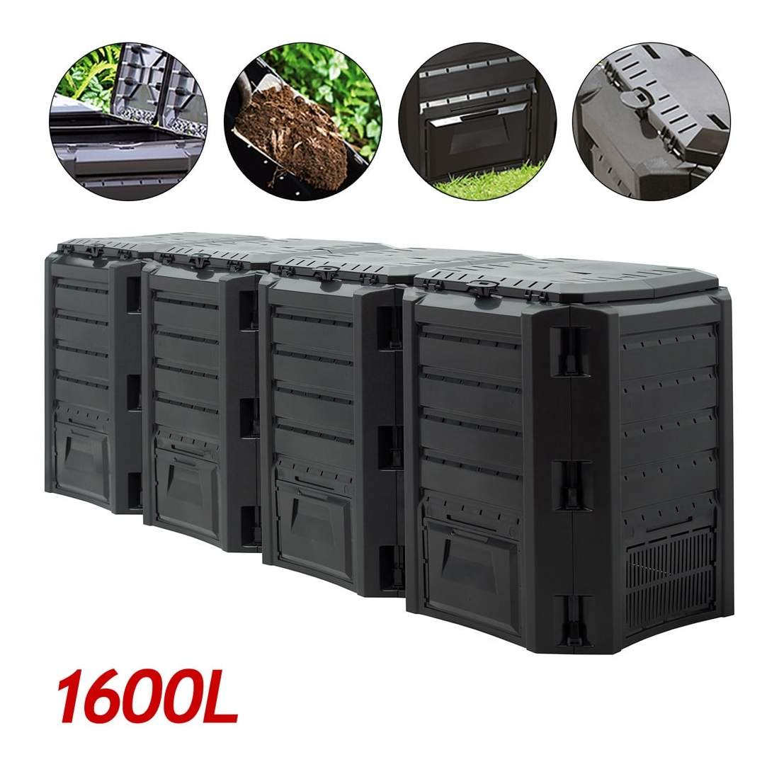 Kompostbeholder 1600L – Høy varme, enkel montering | eStore