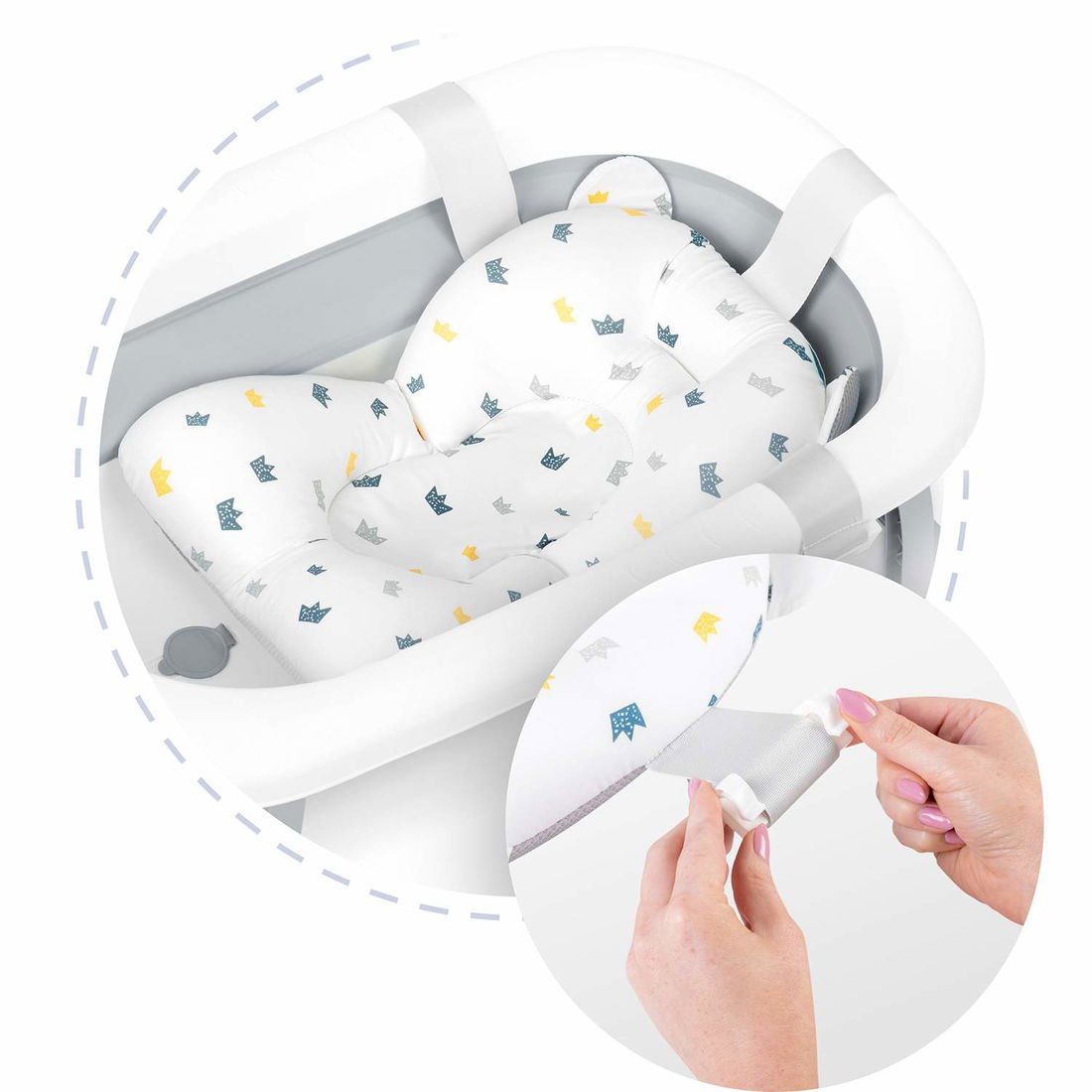 Badepute til baby – hurtigtørkende, justerbar passform | eStore