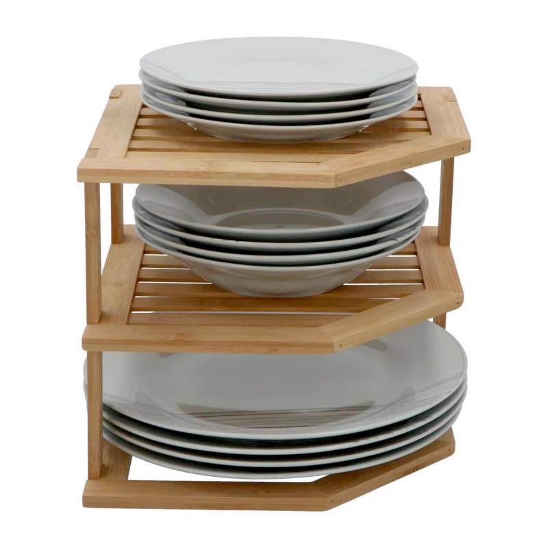 Hjørnehylle bambus kjøkken | eStore