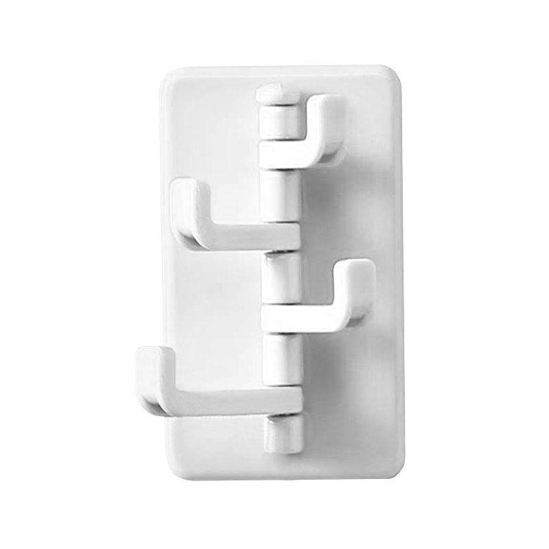 Selvklebende veggkrok, 4 kroker - Hvit | eStore