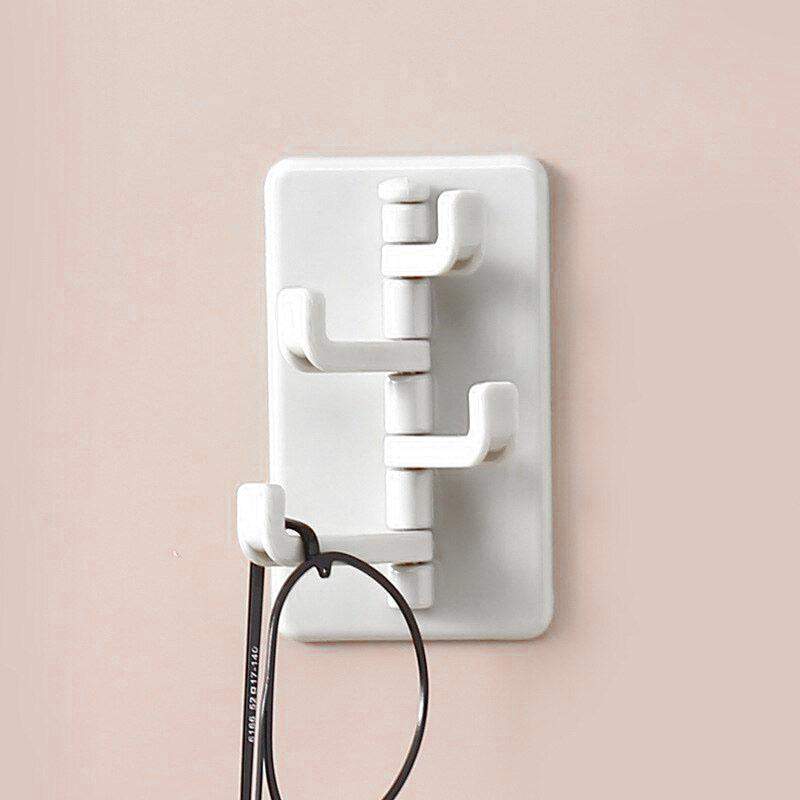 Selvklebende veggkrok, 4 kroker - Hvit | eStore