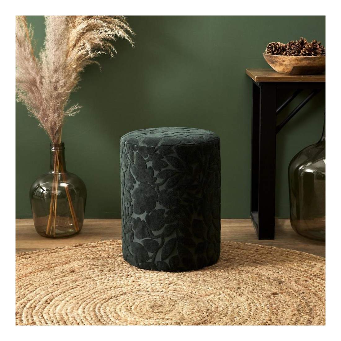 Puff med bladmønster | eStore