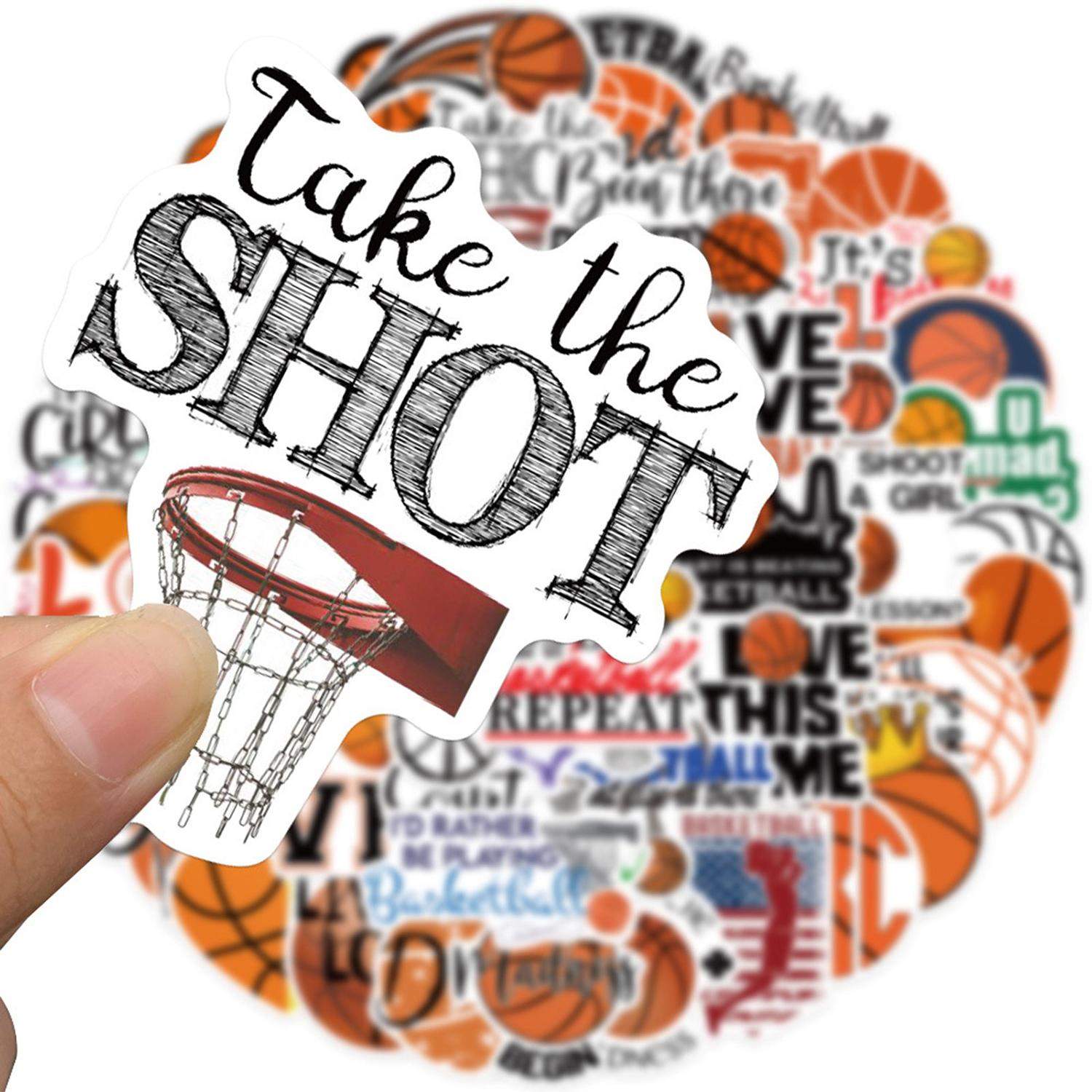 50x Klistremerker - Basketball | eStore